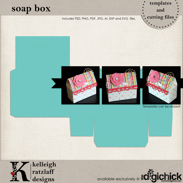 Fold a Soap Box Papercraft Template - Digital Scrapbooking HQ